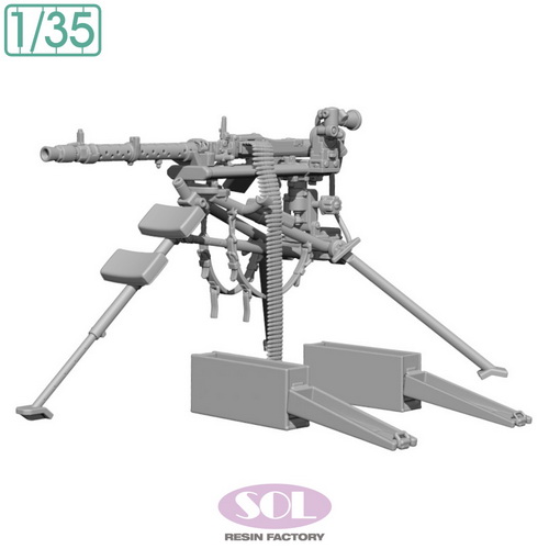 SOLMODEL MM811 MG34 on MG-Lafette (3D-Printed)