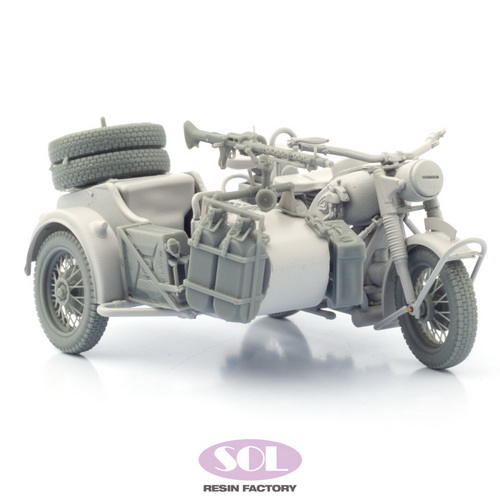 SOLMODEL MM827 BMW R75 with Sidecar - 3D-Printed Upgrade Kit (for GWH Kits)