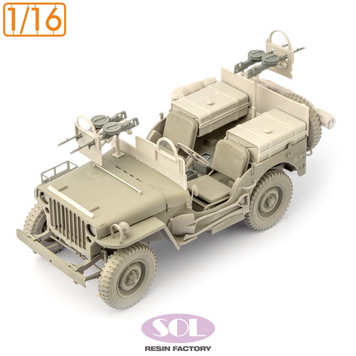 SOLMODEL MM855 British WWII SAS Commando Truck - Rasein & 3D-Printed Conversion Kit (for Takom Kits)