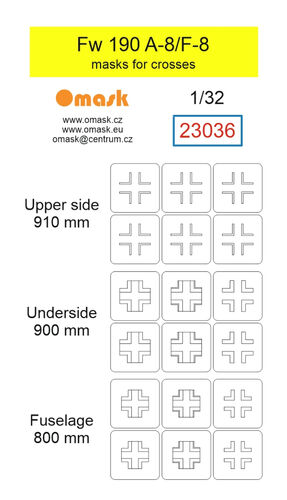 Omask 23036 Focke Wulf Fw-190 A-8 / F-8 - Masks for Crosses