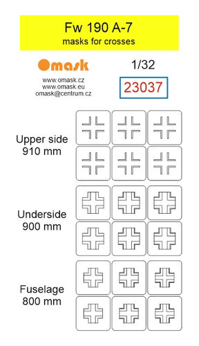 Omask 23037 Focke Wulf Fw-190 A-7 - Masks for Crosses