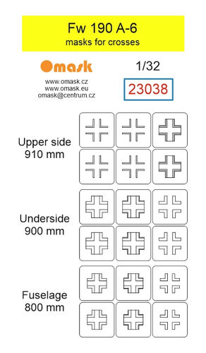 Omask 23038 Focke Wulf Fw-190 A-6 - Masks for Crosses