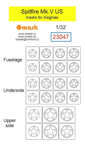 Omask 23047 Supermarine Spitfire Mk.V - US Masks for Insignias