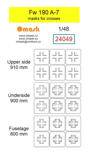 Omask 24049 Focke Wulf Fw-190 A-7 - Masks for Crosses