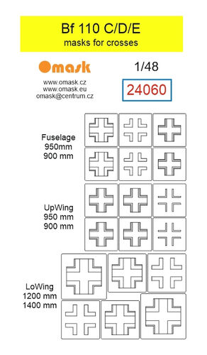 Omask 24060 Messerschmitt Bf-110 C / D / E - Masks for Crosses