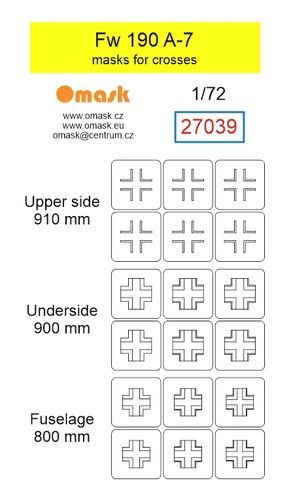 Omask 27039 Focke Wulf Fw-190 A-7 - Masks for Crosses