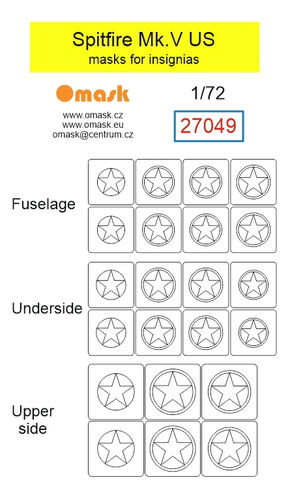 Omask 27049 Supermarine Spitfire Mk.V - US Masks for Insignias