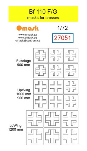 Omask 27051 Messerschmitt Bf-110 F / G - Masks for Crosses