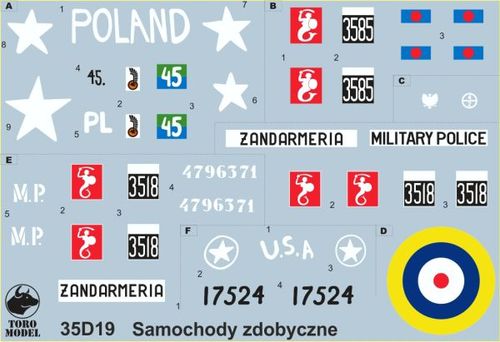 Toro Model 35D19 Pojazdy zdobyczne Wojsku Polskim i PSZ