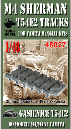 Toro Model 48027 M4 Sherman T54E2 Tracks for Tamiya M4/M4A1 Kits (3D-Printed)