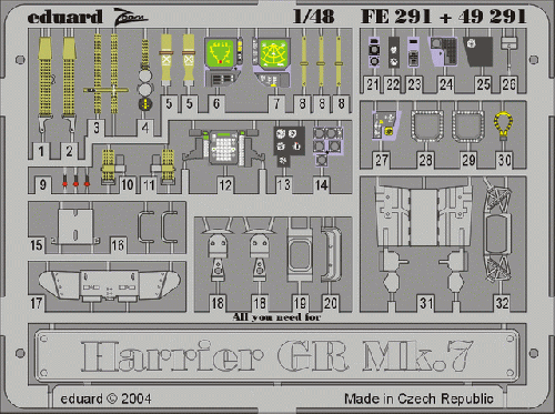 Eduard 49291 Harrier Gr Mk.7 HASEGAWA 7236