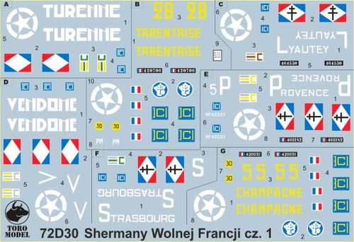 Toro Model 72D30 Shermany Wolnej Francji cz.1