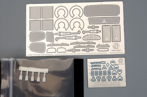 Hobby design HD02-0382 Mitsubishi Lancer GSR Evolution III - Detail Up PE Set (for Hasegawa 20350 Kit)