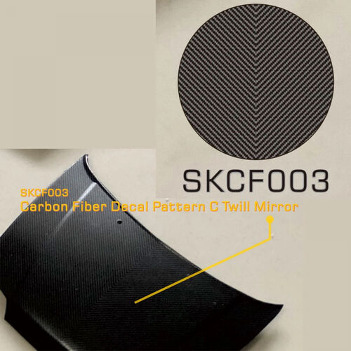 SK Decals CF003 Carbon Fiber Decal Pattern C Twill Mirror