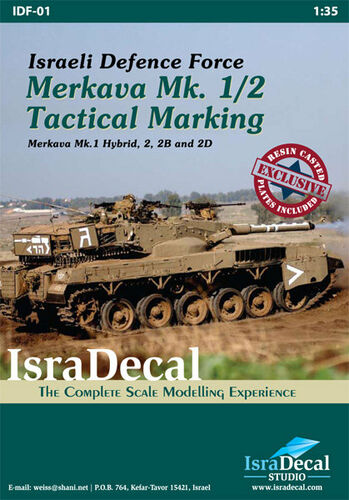 Isra Decal Studio DF01 IDF Merkava MK. 1/2 Tactical Marking
