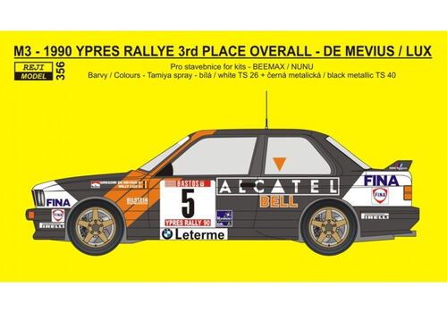 Rejimodel 356 BMW M3 - 1990 3rd place Rally Ypres - De Mevius / Lux (for Beemax and NuNu Kits)