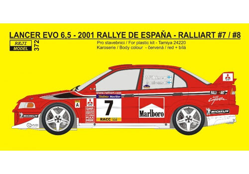 Rejimodel 372 Mitsubishi Lancer EVO 6,5 - 2001 Rally de Espana (for Tamiya Kits)