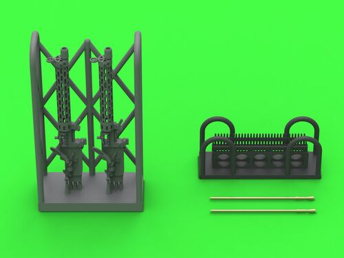 Master AM-72-170 German WW I machine gun Spandau LMG 08/15 (2 pcs) - with LONG charging handle - complete guns incl. 3D resin & brass parts