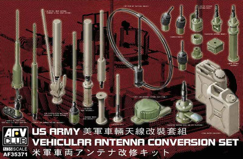 AFV Club AF35371 Modern Military Vehicle Antenna and Antenna Mount Conversion Set