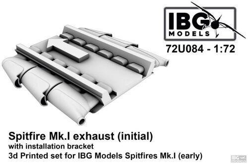 IBG 72U084 Supermarine Spitfire Mk. I - 3D-Printed Exhaust (Initial / for IBG Kits)