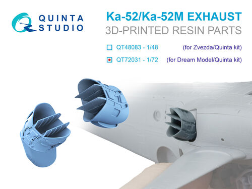 Quinta Studio QT72031 Kamov Ka-52 / Ка-52 М - Exhaust Device (for Dream Model and Quinta Kits)