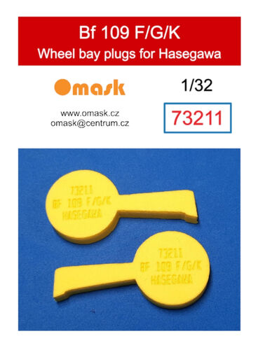 Omask 73211 Messrschmitt Bf-109 F/G/K - Wheel Bay Plugs (for Hasegawa / Hobby 2000 Kits)