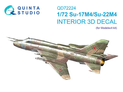 Quinta Studio QD72224 Su-17M4/Su-22M4 3D-Printed & coloured Interior on decal paper (Modelsvit)