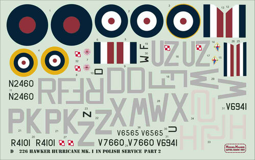 Model Maker Decals D48226 Hawker Hurricane Mk.I In Polish Service Part 2