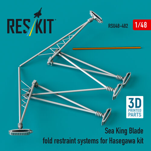 RES/KIT U48-0482 Sea King Blade Fold Restraint Systems For Hasegawa Kit (3D Printed)