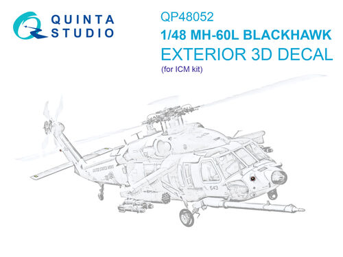 Quinta Studio QP48052 Sikorsky MH-60 L - Exterior Parts (for ICM Kits)