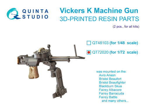 Quinta Studio QT72020 Vickers K Machine Gun (2 pcs / for All Kits)