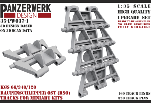 Panzerwerk Design 35-PW037-1 Raupenschlepper ost (RSO) tracks for MiniArt