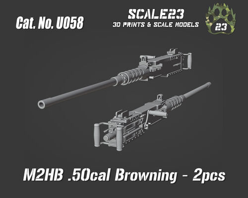 Scale23 72-U058 M2HB .50 Cal Browning - 2pcs