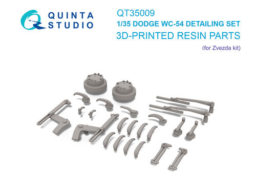 Quinta Studio QT35009 Dodge WC-54 - 3-D Printed Detailing Set (for Zvezda Kits)