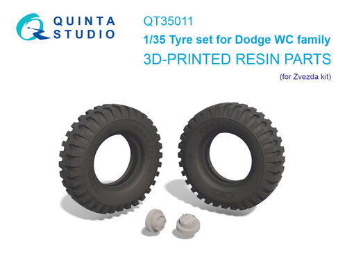 Quinta Studio QT35011 Dodge WC Family - 3-D Printed Tyre Set (for Zvezda Kits)