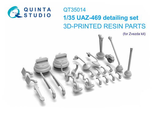 Quinta Studio QT35014 UAZ-469 - 3-D Printed Detailing Set (for All Kits)