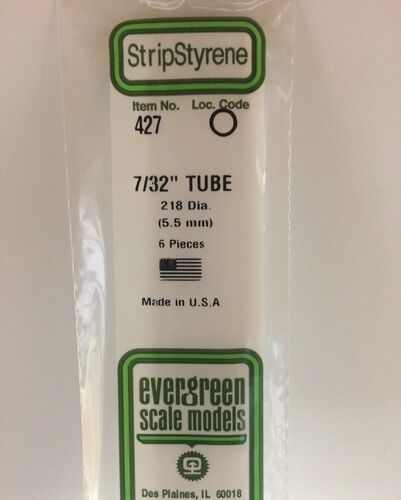 Evergreen 00427 Round Polystyrene Tubes 5,5 mm (60 cm) (1 pc)