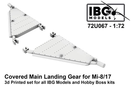 IBG 72U067 Mil Mi-8 and Mi-17 - Covered Main Landing Gear (3D-Printed / for IBG Models and Hobby Boss kits)