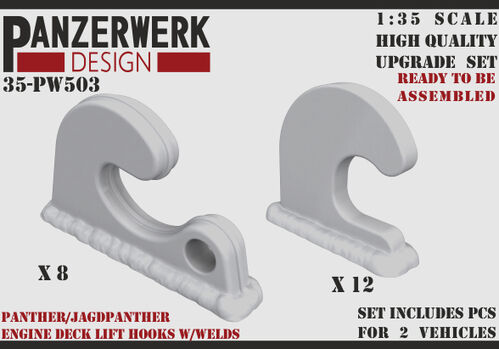 Panzerwerk Design 35-503 Panther/Jagdpanther Engine Deck Lift Hooks With Welds