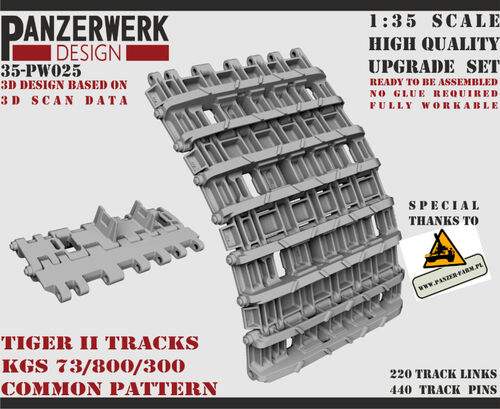 Panzerwerk Design 35-PW025 Tiger II Tracks KGS 73/800/300 Common Pattern