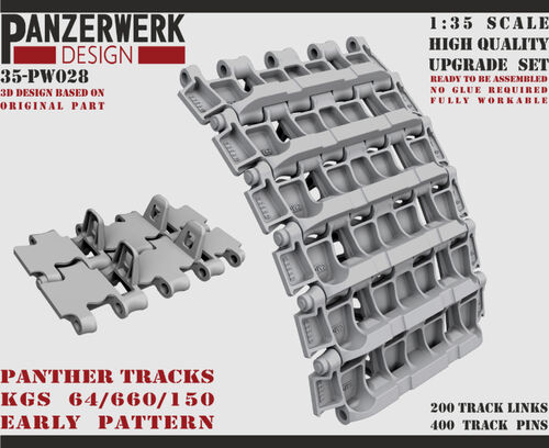 Panzerwerk Design 35-PW028 Panther Tracks KGS 64/660/150 Early Pattern