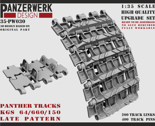 Panzerwerk Design 35-PW030 Panther Tracks KGS 64/660/150 Late Pattern