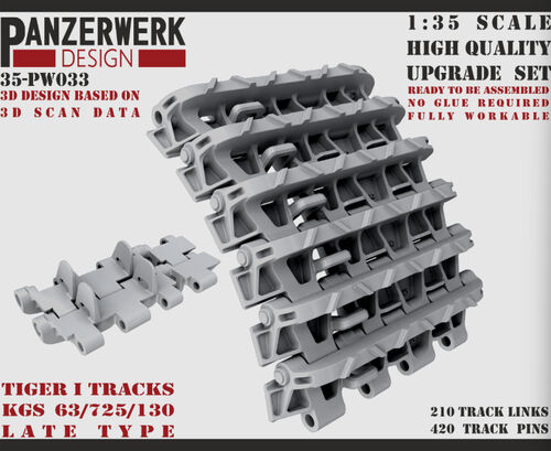 Panzerwerk Design 35-PW033 Tiger I Tracks KGS 63/725/130 Late Type