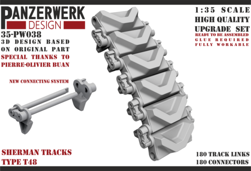 Panzerwerk Design 35-PW038 Sherman Tracks Type T48