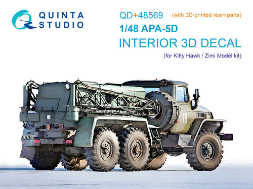 Quinta Studio QD+48569 APA-5D - 3D-Printed & Coloured Interior on Decal Paper with 3D-Printed Resin Part (for Kitty Hawk and Zimi Model Kits)