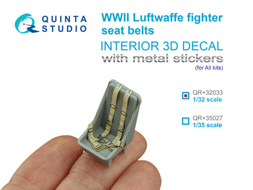 Quinta Studio QR+32033 Luftwaffe WWII Fighter Seatbelts with Metal Buckles (for All Kits)