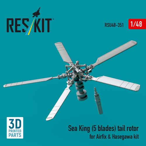 RES/KIT U48-0351 Sea King (5 Blades) Tail Rotor For Airfix & Hasegawa Kit (3D Printed)