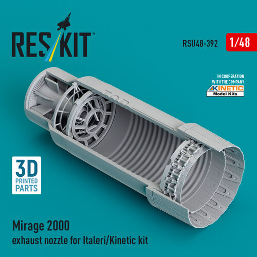 RES/KIT U48-0392 Mirage 2000 Exhaust Nozzle For Italeri/Kinetic Kit (3D Printed)