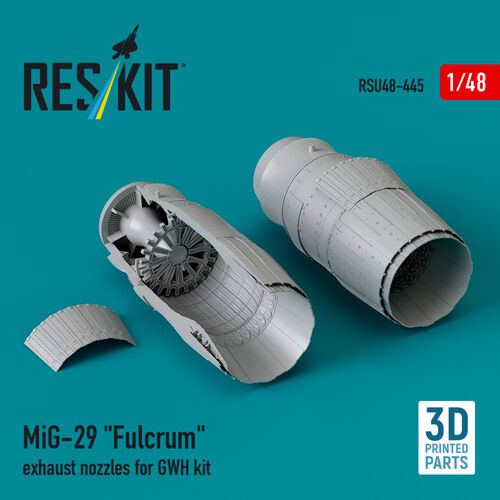 RES/KIT U48-0445 MiG-29 'Fulcrum' Exhaust Nozzles For GWH Kit (3D Printed)