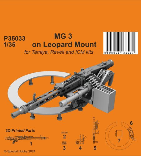 CMK P35033 MG 3 On Leopard Mount (For Tamiya, Revell And ICM)
